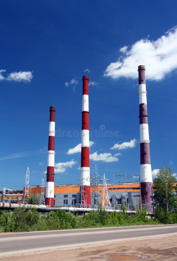 Factory chimneys stock image. Image of power, chemical - 5620101