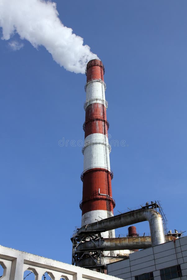 Factory Chimneys with Smoke Stock Photo - Image of environment, factory ...