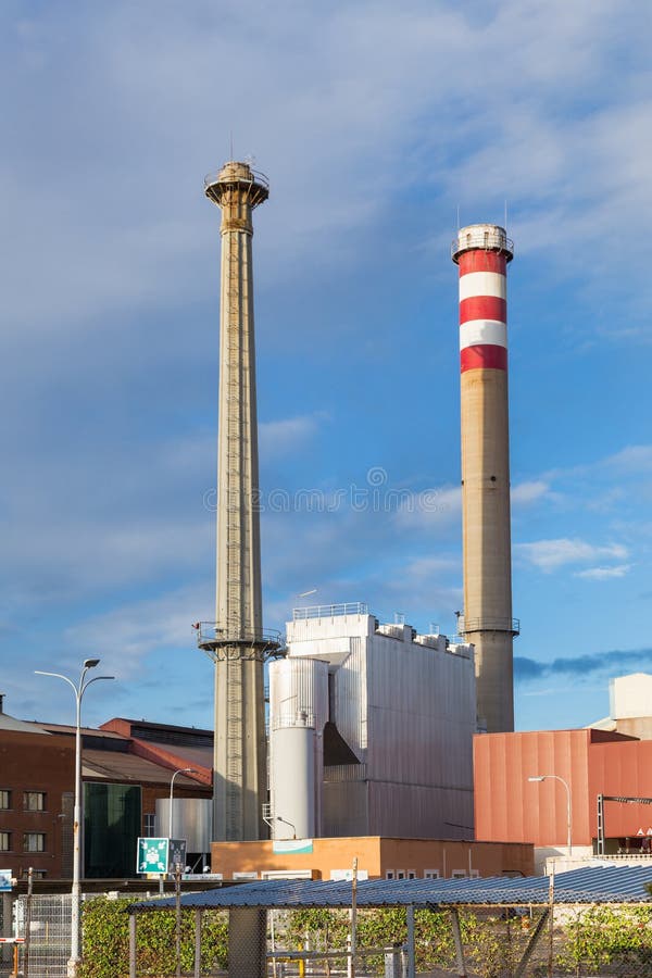 Factory chimneys stock image. Image of manufacturing - 47232373