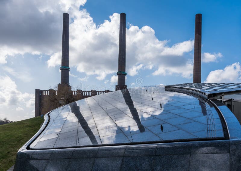 The Factory in a City Wolfsburg, Germany Stock Image - Image of cloud ...