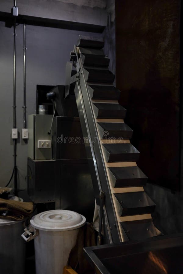 Factory Coffee Grinder Plant Machine Stock Image - Image of cable, tank ...