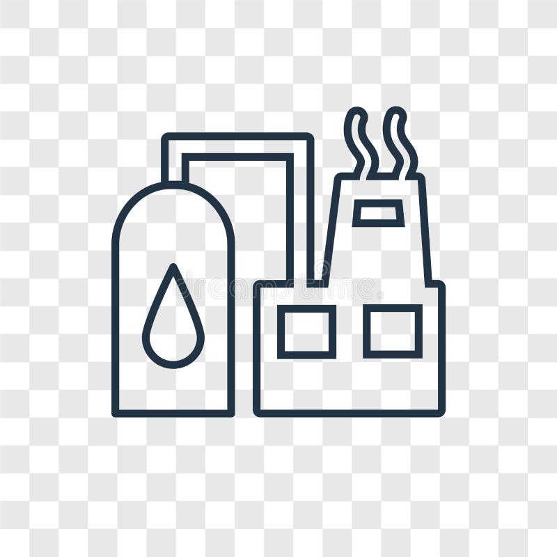 Factory Concept Vector Linear Icon Isolated on Transparent Background ... Factory Concept Vector Linear Icon Isolated on Transparent Background ...