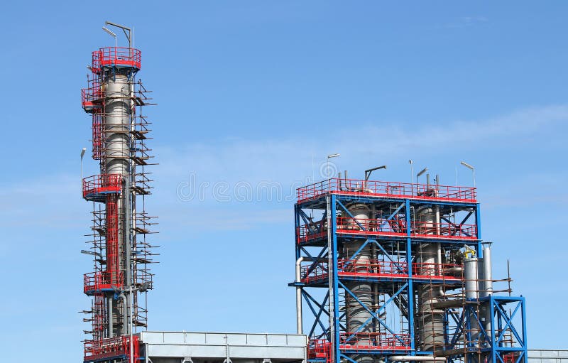 Factory Construction Site Industry Zone Stock Image - Image of refinery ...