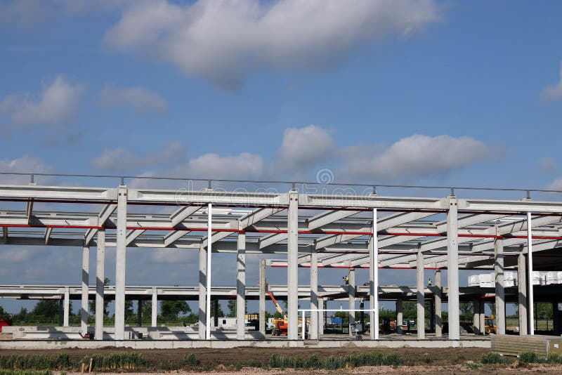 Factory construction site stock image. Image of site - 153367539