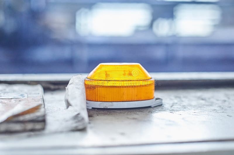 Factory Control Panel with Alarm Lamp Stock Photo - Image of station ...