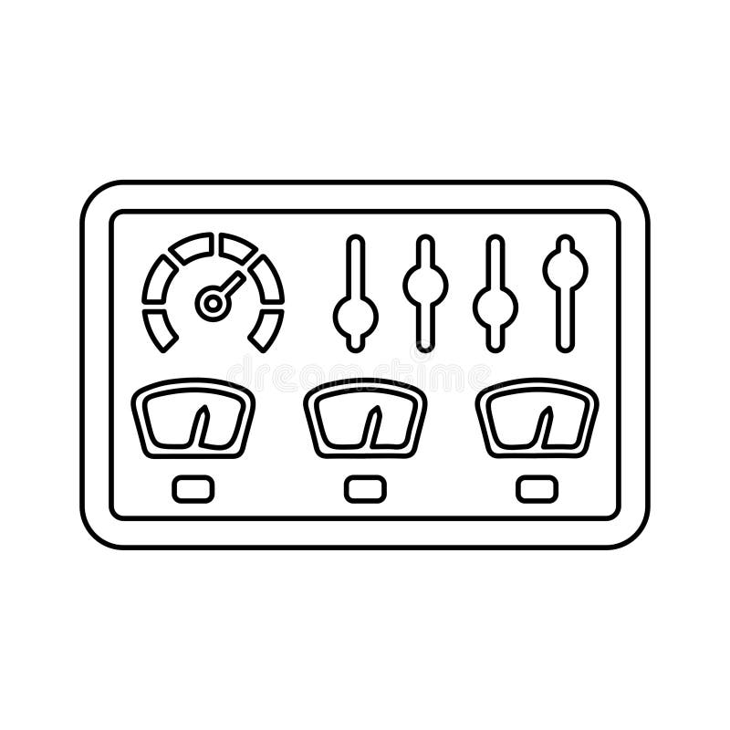 Factory Control Panel Icon in Outline Style Stock Vector - Illustration ...