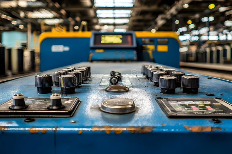 Factory Control Panel, Industrial Machinery, Interior View Stock ...