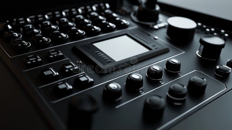 In the Factory, a Control Panel Screen Presents Manufacturing Process ...