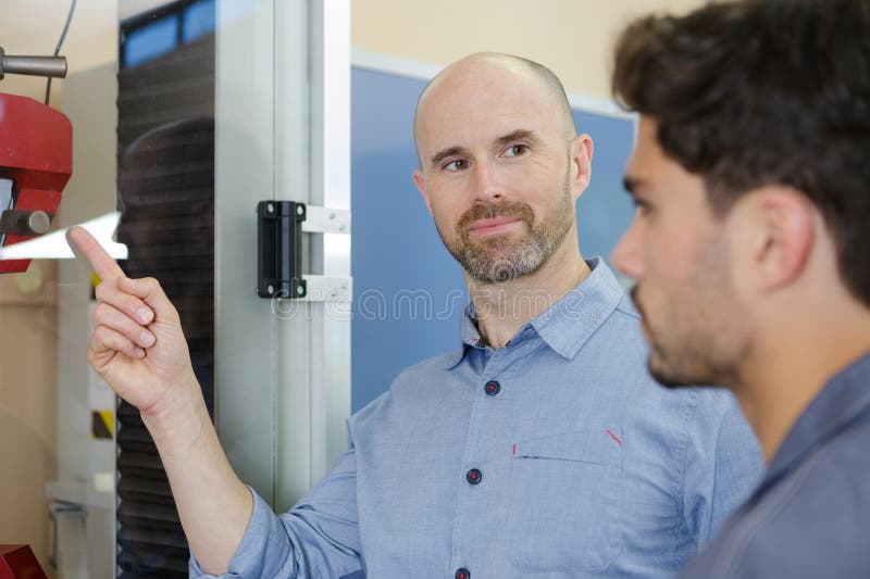 Factory Controller Machine Apprentice Stock Image - Image of ...