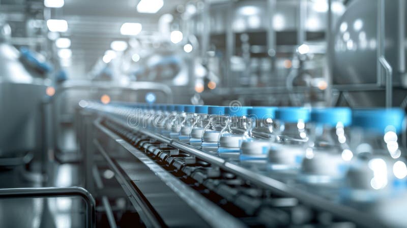 Factory and Conveyor System. AI Generated Stock Image - Image of line ...