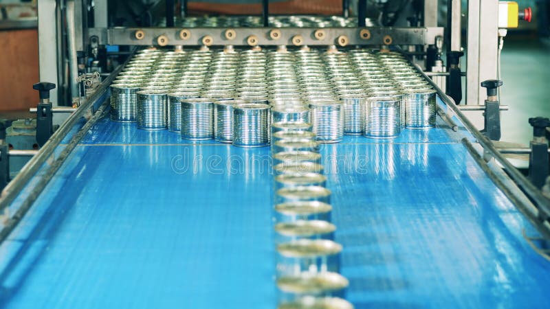 Factory Conveyor is Transporting Tin Cans Stock Footage - Video of ... Factory Conveyor is Transporting Tin Cans Stock Footage - Video of ...