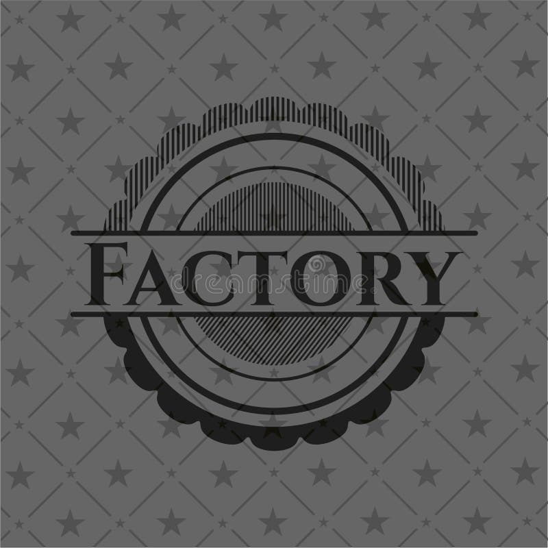 Factory Dark Icon or Emblem. Vector Illustration Stock Vector ...