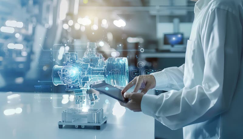 Factory Digitalization: Two Industrial Engineers Use Tablet Computer ...