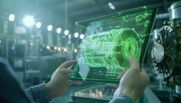 Factory Digitalization: Two Industrial Engineers Use Tablet Computer ...