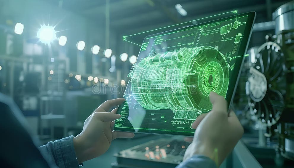 Factory Digitalization: Two Industrial Engineers Use Tablet Computer ...