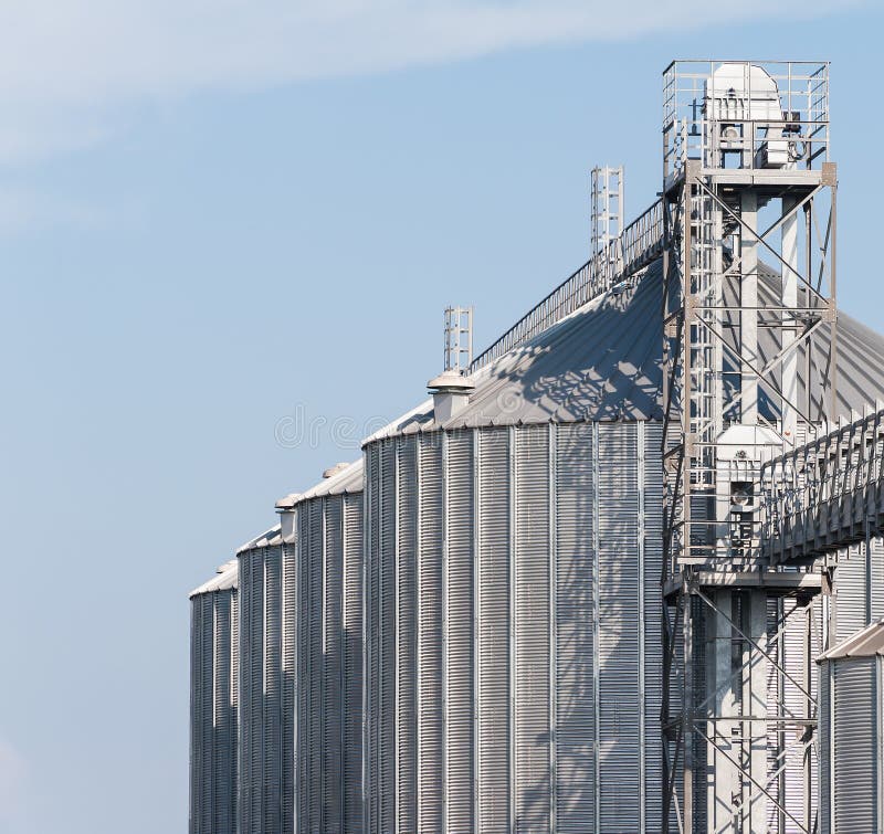 Factory for Drying and Storage of Cereals Stock Photo - Image of ...