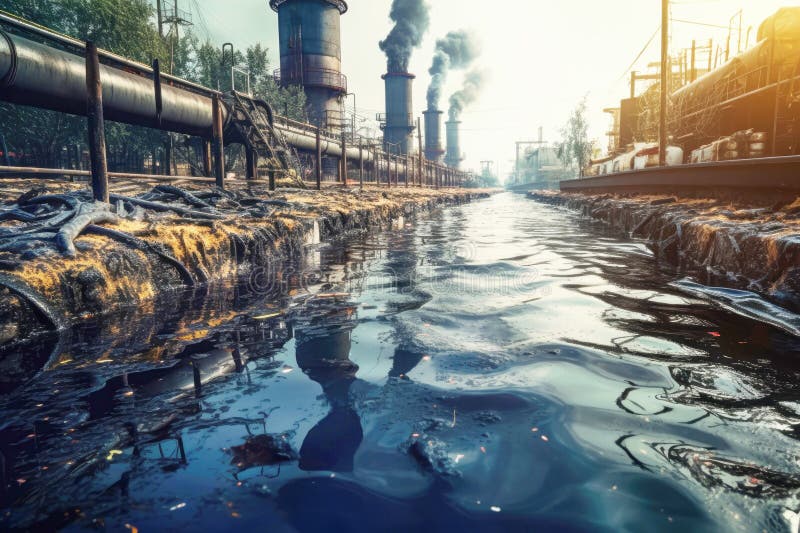 Factory Emissions. Ecological Problems and Climate Changes Stock ...