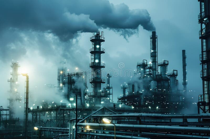 Factory Emitting Large Amount of Smoke into the Atmosphere Stock Image ...