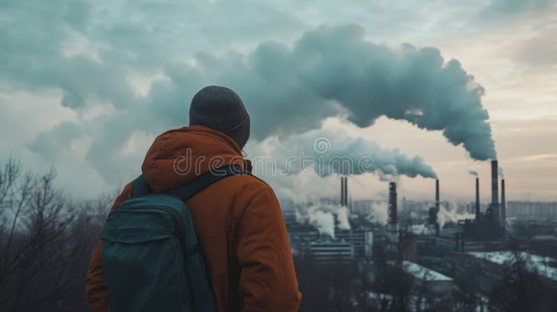 Factory Emitting Thick Dark Smoke Contributes To Environmental ...