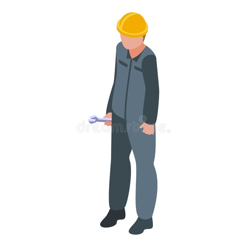 Factory Engineer Icon Isometric . Industry Process Stock Illustration ...