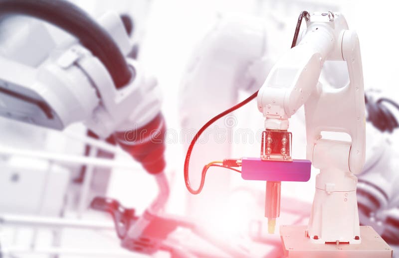 Factory Engineer Operating Big Machine Cut Off Stock Photo - Image of ...