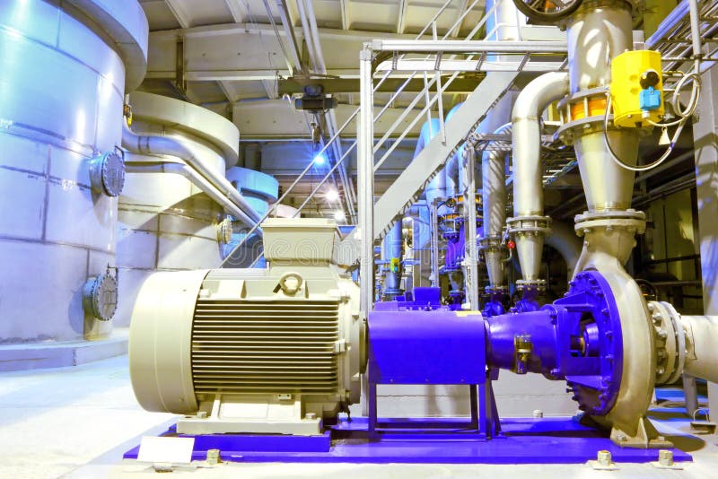 A Very Large Electric Diesel Generator in Factory for Emergency ...