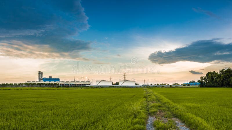 Factory of field stock image. Image of mountains, blue - 59293323