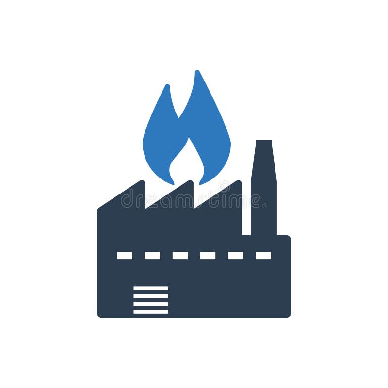 Factory Fire Icon stock illustration. Illustration of production ...