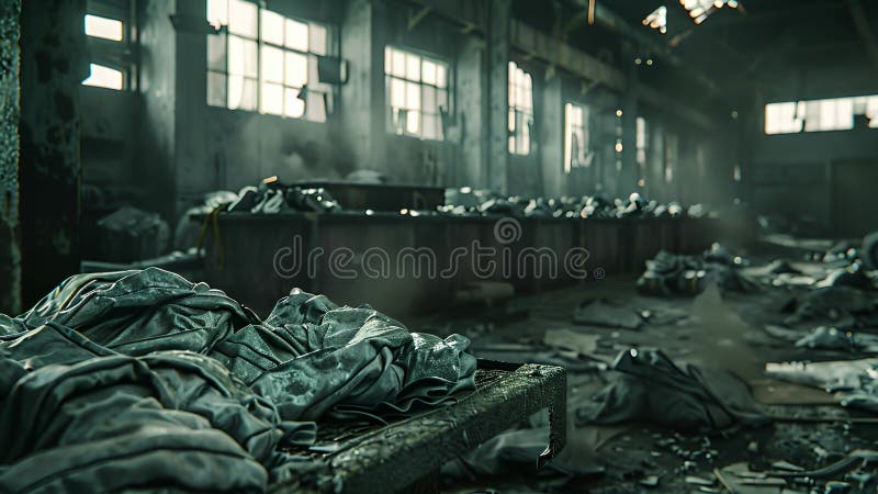 The Factory Floor is Littered with Bizarre Objects Covered in a Thick ...