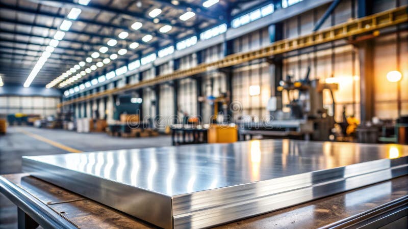 Factory Floor Perspective Aluminum Sheet Composition, Industrial ...