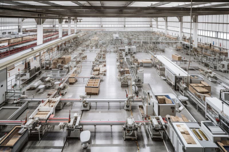 A Factory Floor Where Automated Processes are in Full Swing, with ...