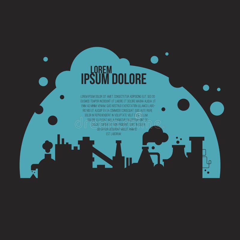 Factory Flyer stock vector. Illustration of architecture - 72689202