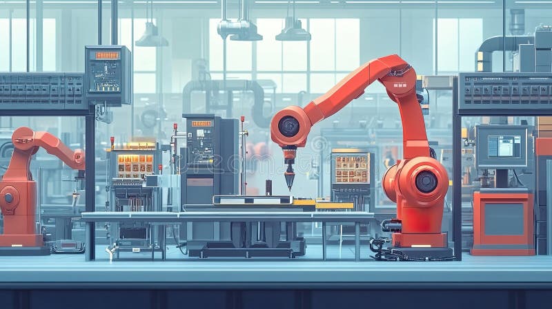 Factory of the Future Featuring Robots Manufacturing Innovative Devices ...
