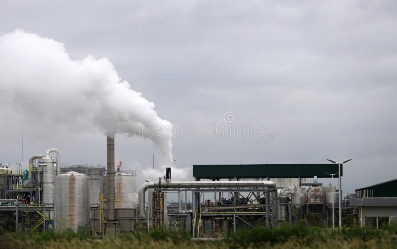 Factory Generating Industrial Pollution by Emitting Smoke and Smog ...
