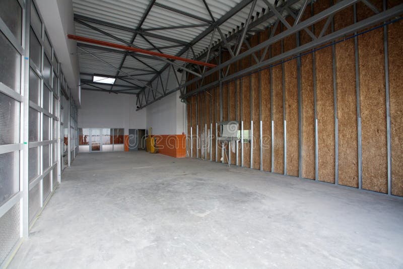 Factory hall stock image. Image of frame, reflection - 15207427