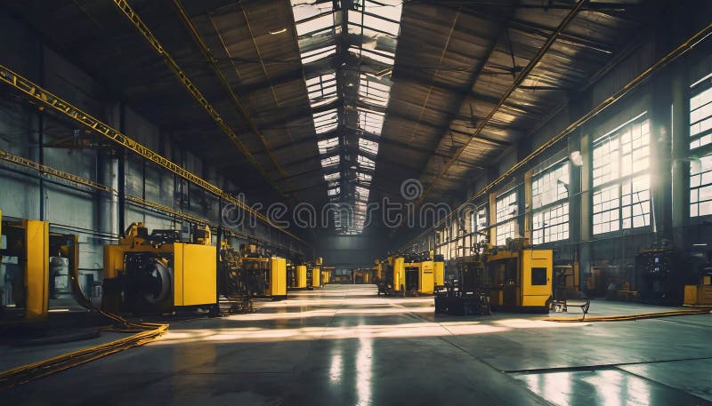Factory Hall with Industrial Machinery. Production Industry . Ai ...