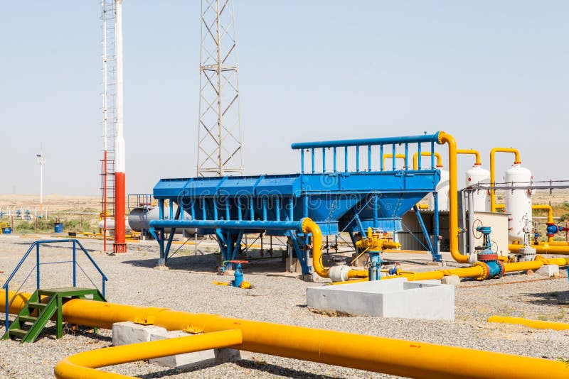Factory with Huge Machinery Stock Image - Image of piping, pipeline ...
