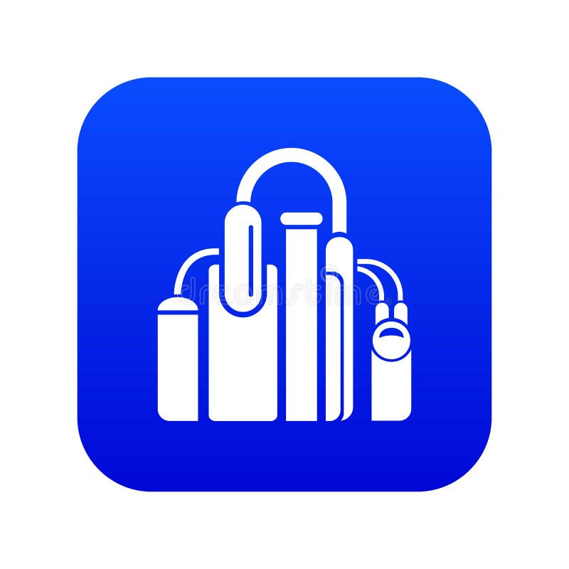 Factory icon blue vector stock vector. Illustration of production ...