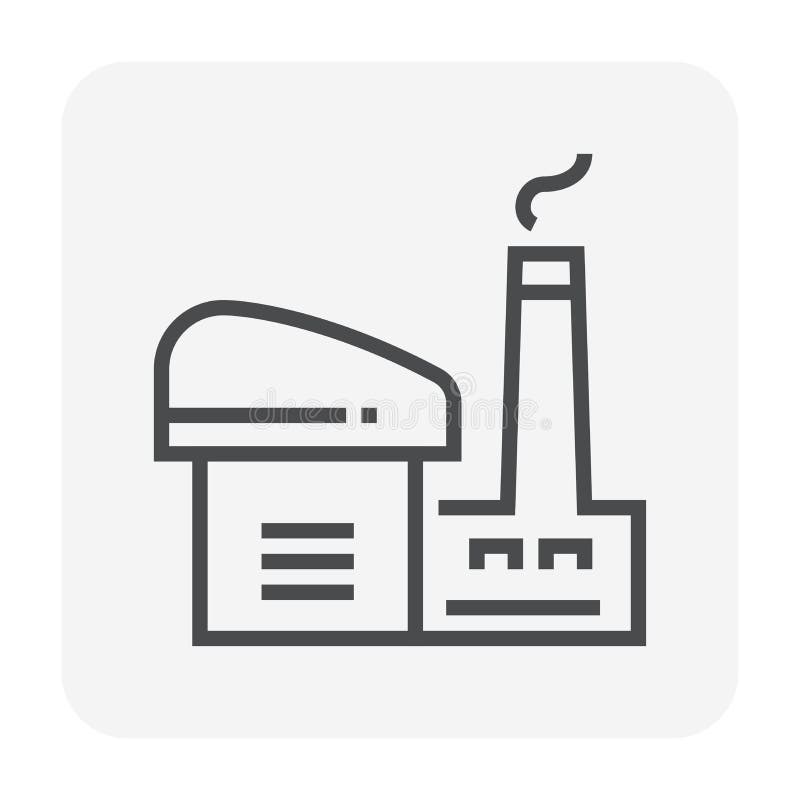 Factory icon black stock vector. Illustration of industrial - 158894651
