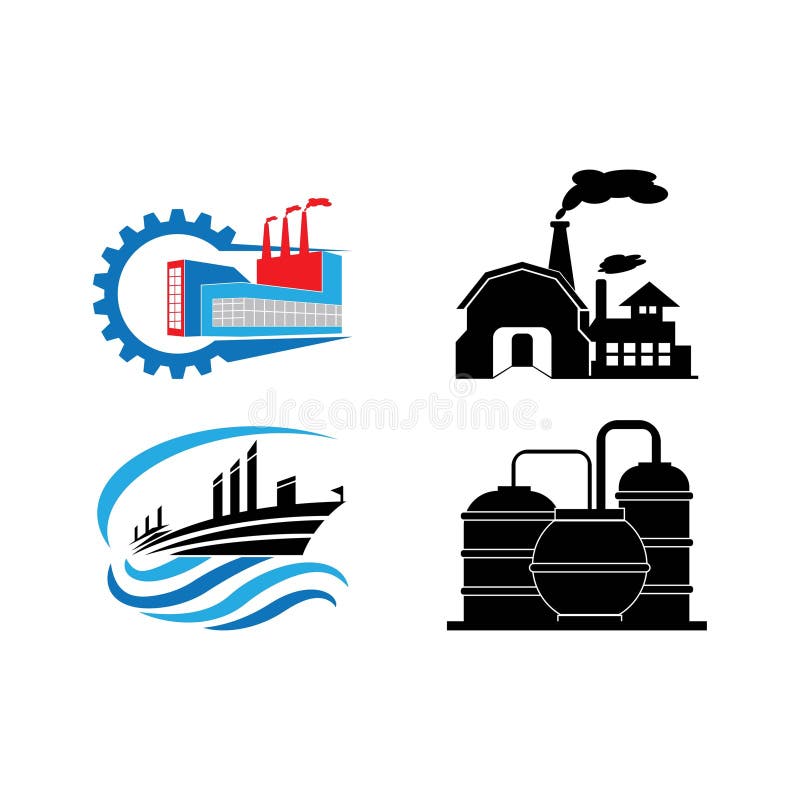 Factory Icon Logo Vector Design Template Stock Vector - Illustration of ...