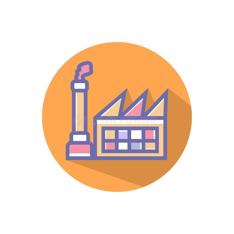 Factory Icon. Simple Clean Factory Sign Symbol -vector Stock ...