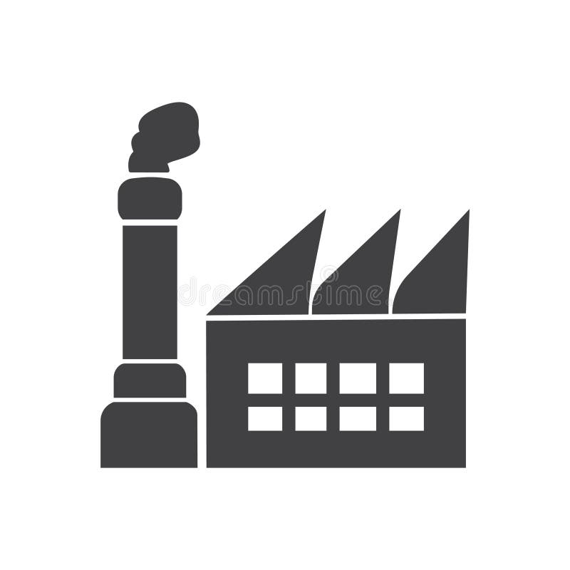 Factory Icon. Simple Clean Factory Sign Symbol -vector Illustration ...