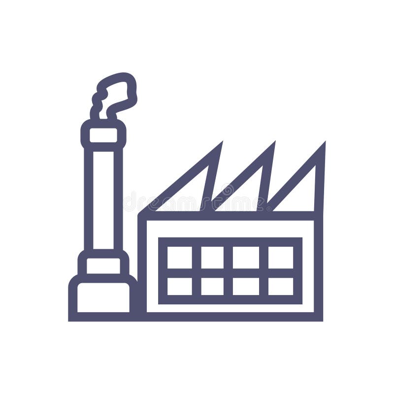 Factory Icon. Simple Clean Factory Sign Symbol -vector Stock ...