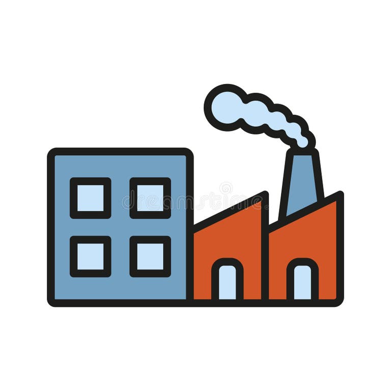 Factory Icon Vector Design Templates Simple and Modern Stock Vector ...