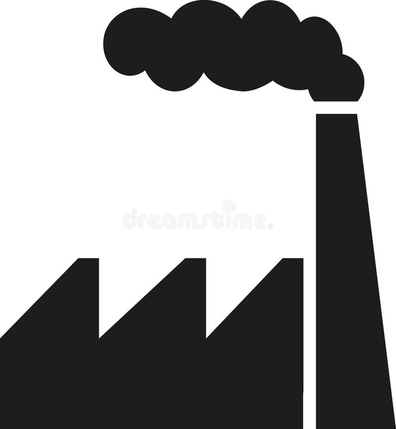 Factory icon vector stock vector. Illustration of production - 107174621