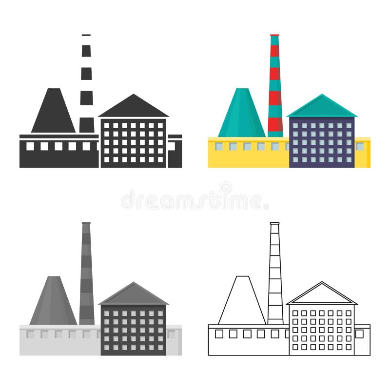 Factory Icon of Vector Illustration for Web and Mobile Stock Vector ...