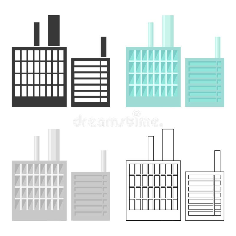 Factory Icon of Vector Illustration for Web and Mobile Stock Vector ...