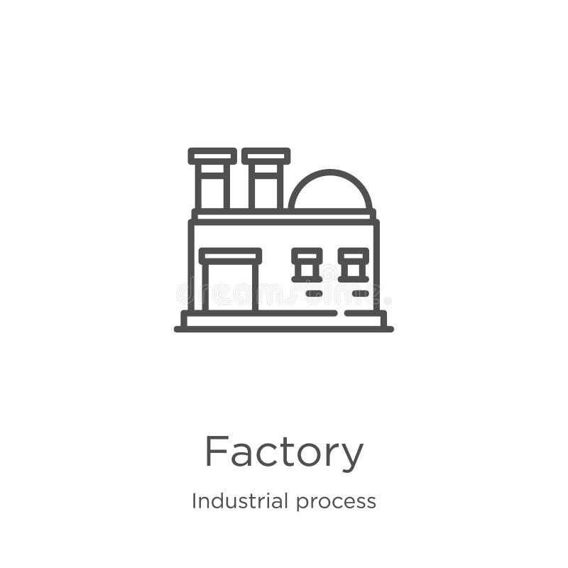 Factory Icon Vector from Industrial Revolution Collection. Thin Line ...
