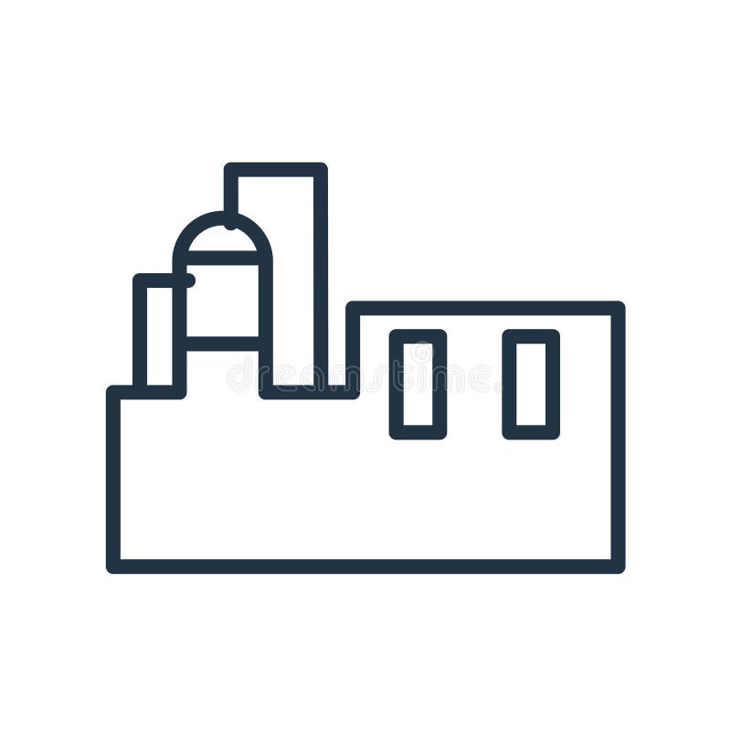 Factory Icon Vector Isolated On White Background, Factory Sign , Black ...