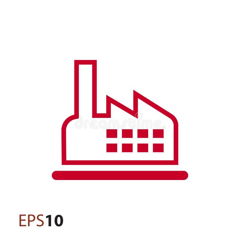 Factory Icon for Web and Mobile Stock Illustration - Illustration of ...